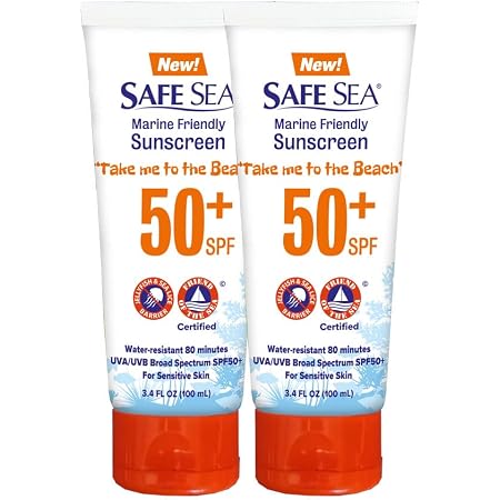 Amazon.com: SAFE SEA Jellyfish Sting-Blocking Sunscreen, SPF 50+ travel ...