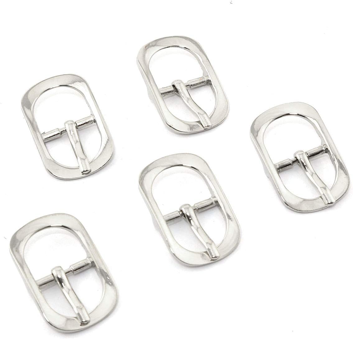 Amazon.com: Pro Bamboo Kitchen 5pcs Halter Buckle 5/8" Silver Oval ...