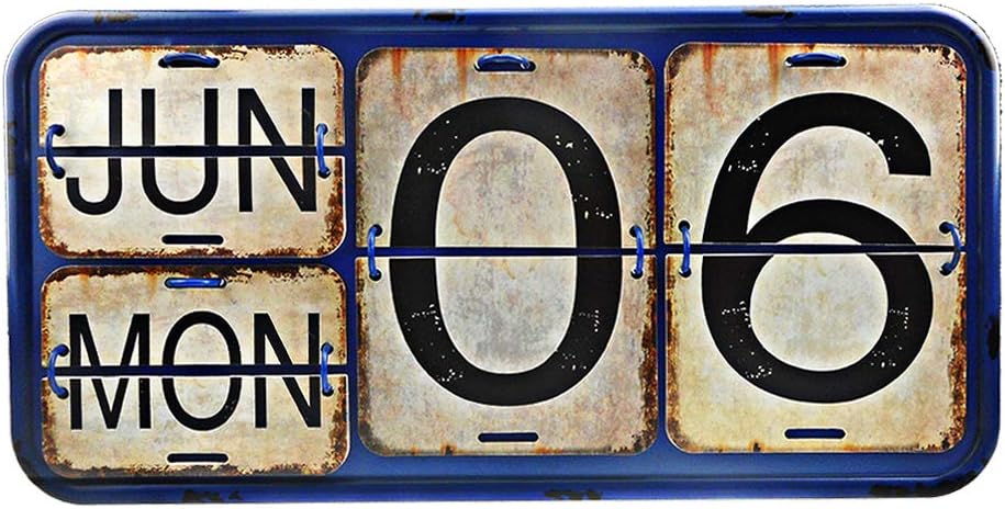 Archi Shabby Chic Metal Perpetual Flip Calendar Permanent Calendar ...