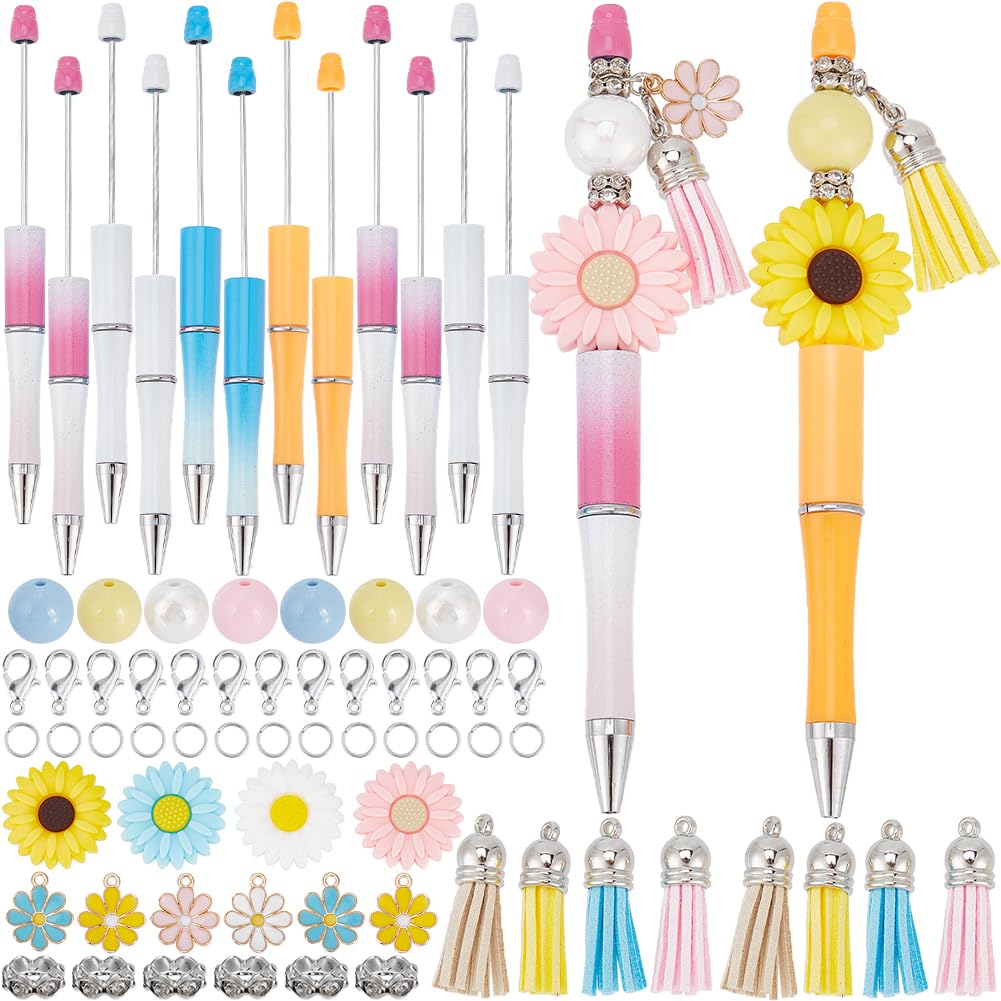 Amazon.com : SUNNYCLUE DIY 8 Sets Flower Beaded Pens Making Kit ...