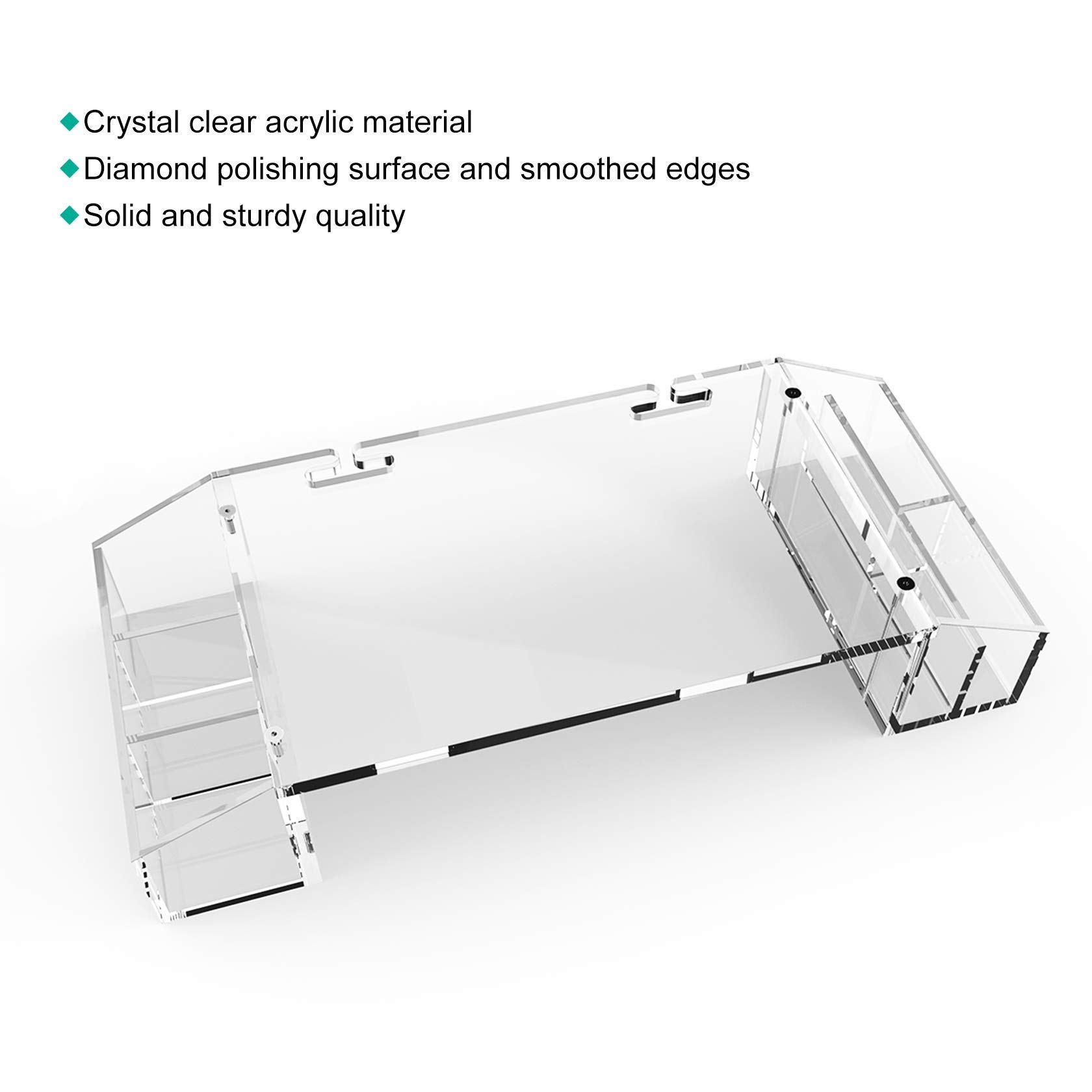 Buy IMLIB Acrylic Monitor Stand Riser for Desk Countertop, Clear ...