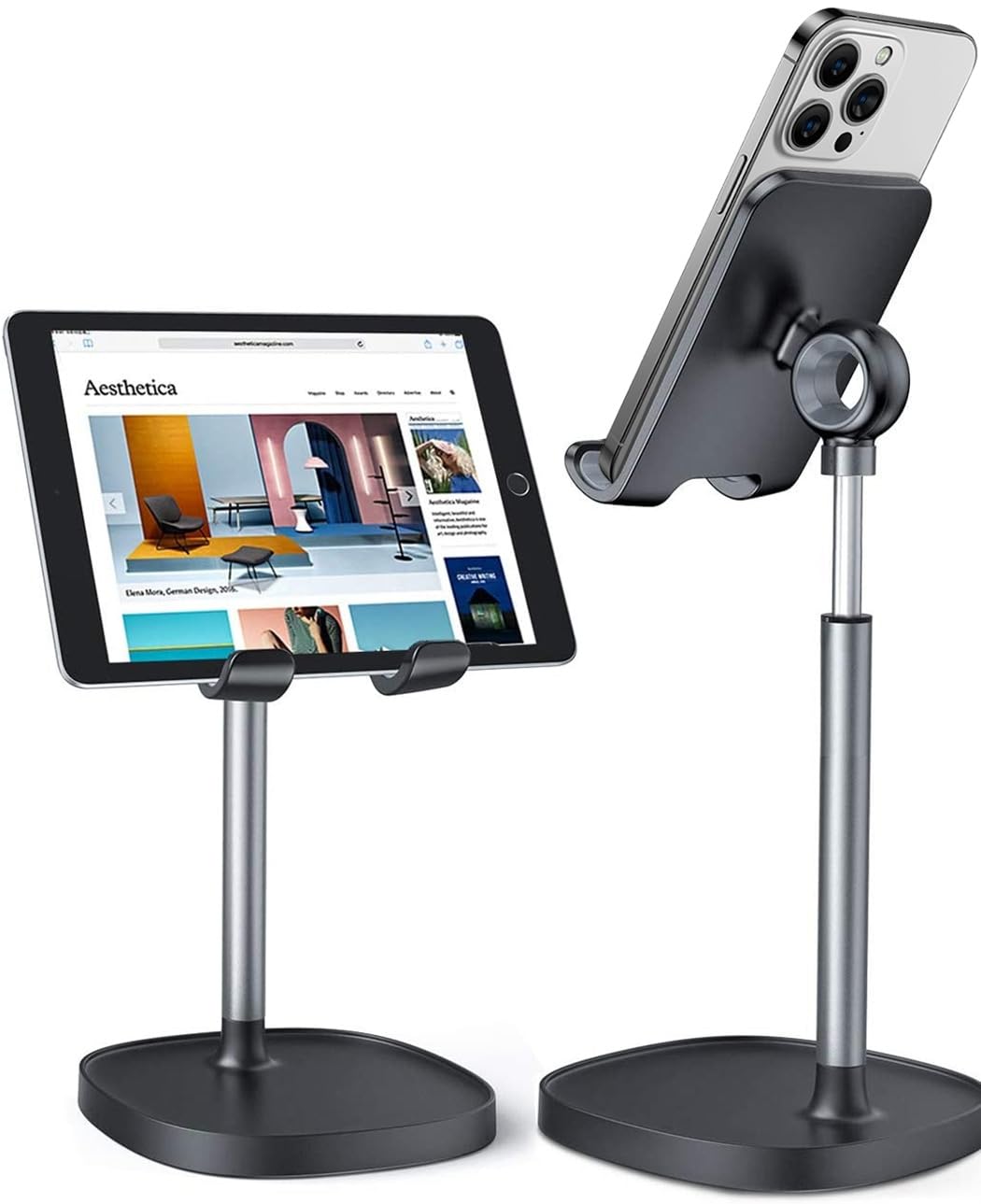 LISEN Cell Phone Stand, Angle Height Adjustable Phone Stand for Desk ...