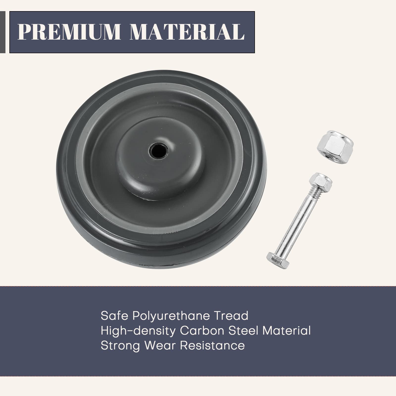 Snapklik.com : MYFULLY 5" Shopping Cart Caster Wheel Replacement Wheels ...