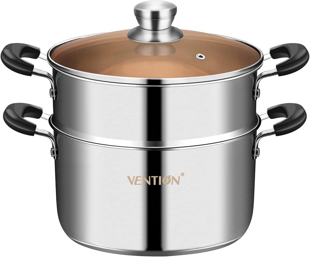 VENTION Stainless Steel Steamer Cooking 20cm for Induction Hob, Small ...