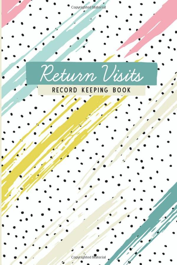 Return Visits Record Keeping book: Field Service Organizer for Jehovah ...