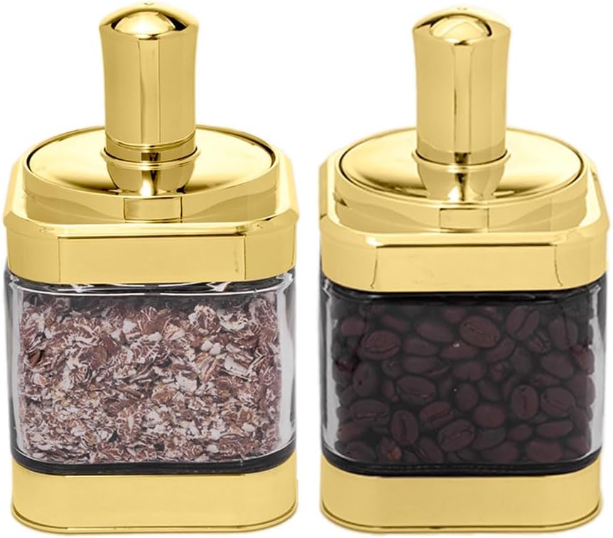 Amazon.com | Magnitt Glass Condiment Spice Jars, 2PC Container with ...