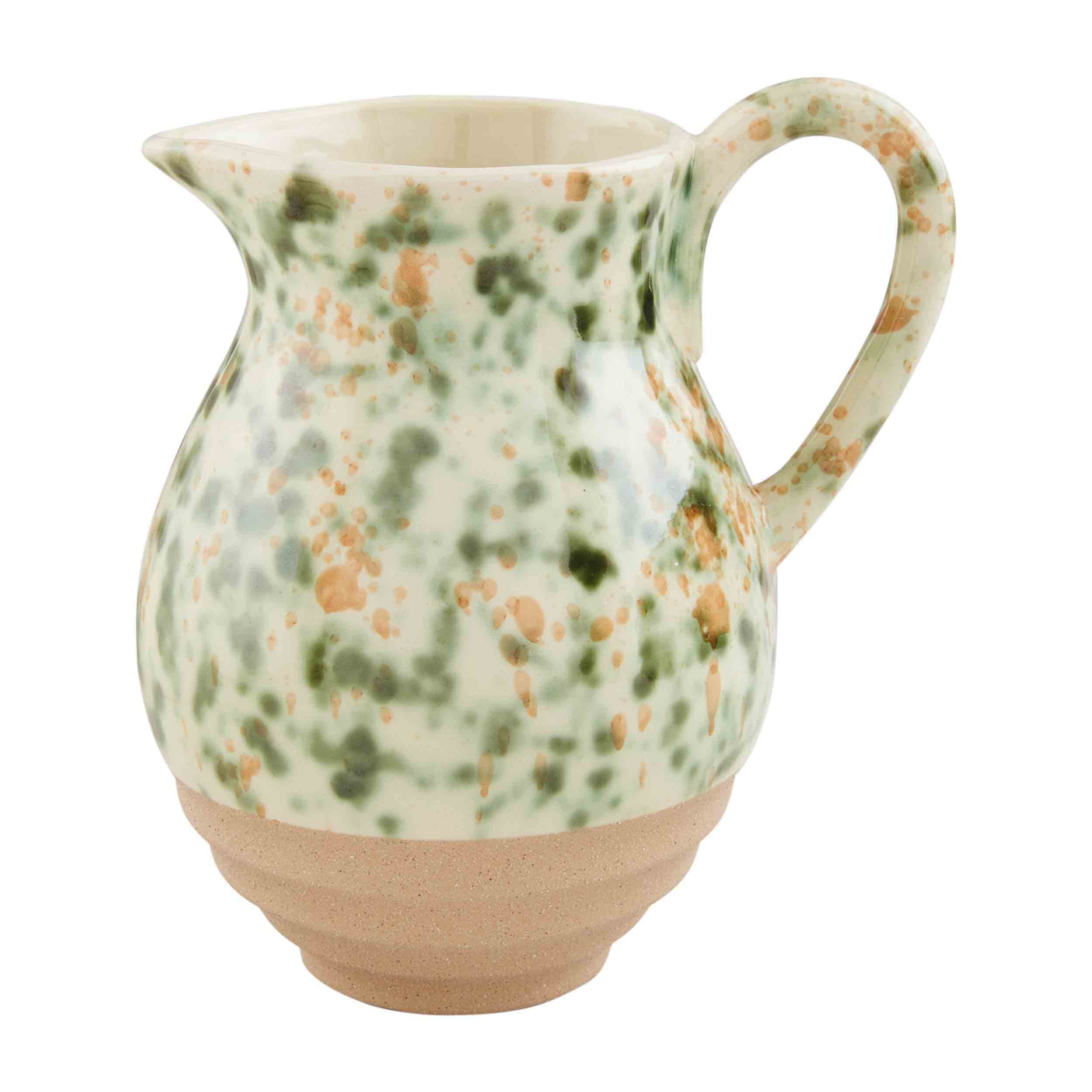 Amazon.com: Mud Pie Splatter Stoneware Pitcher, 65 oz, Green : Home ...