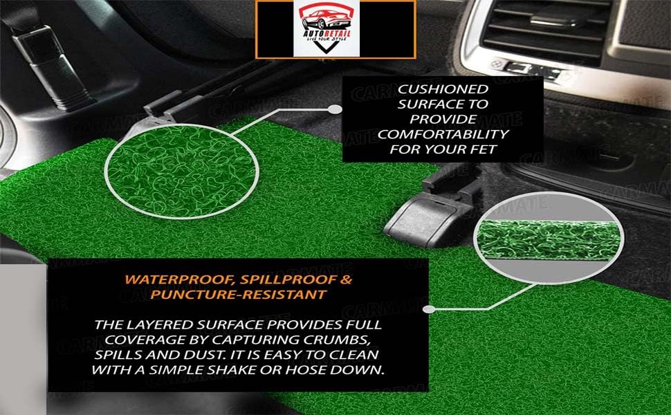 CARNEST Premium Grass PVC Mats, 12mm Thickness, 100% Waterproof and ...