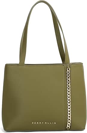 Perry Ellis - Bolso Satchel para Dama Color Verde Olivo Colección ...