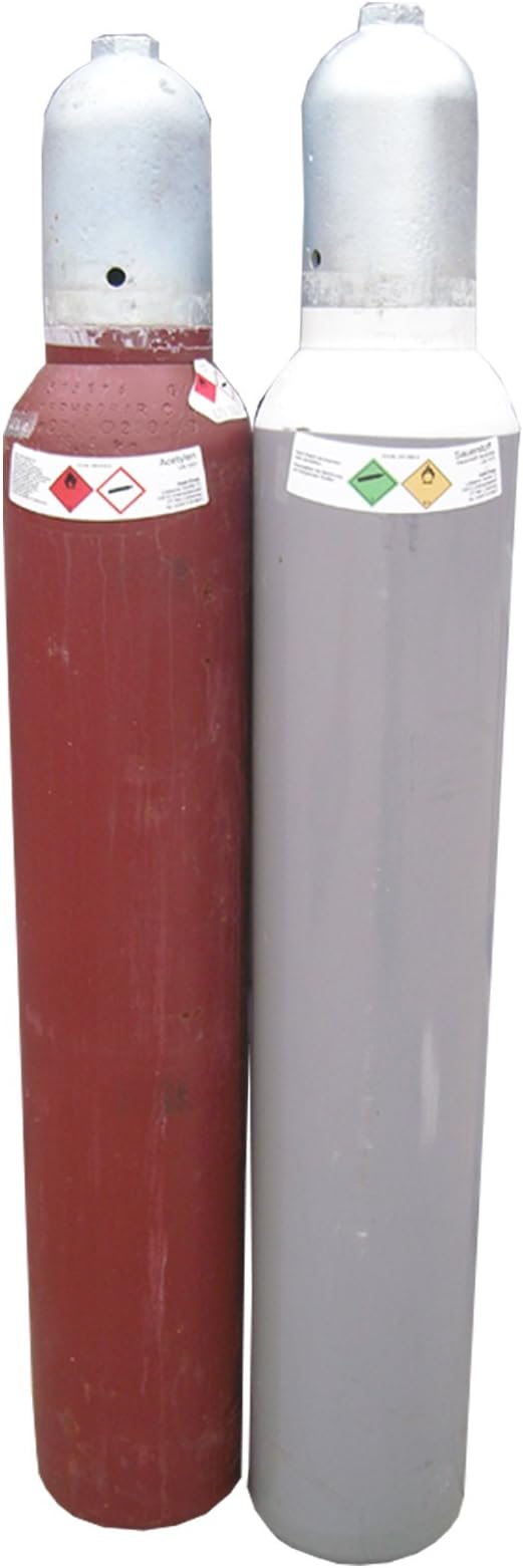 Acetylen + Sauerstoff Gasflaschen je 10 Liter Eigentumsflaschen, Gase ...