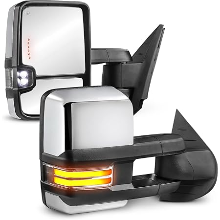 Amazon.com: KUAFU Tow Mirror Cap Cover Chrome Compatible With 2014-2019 ...