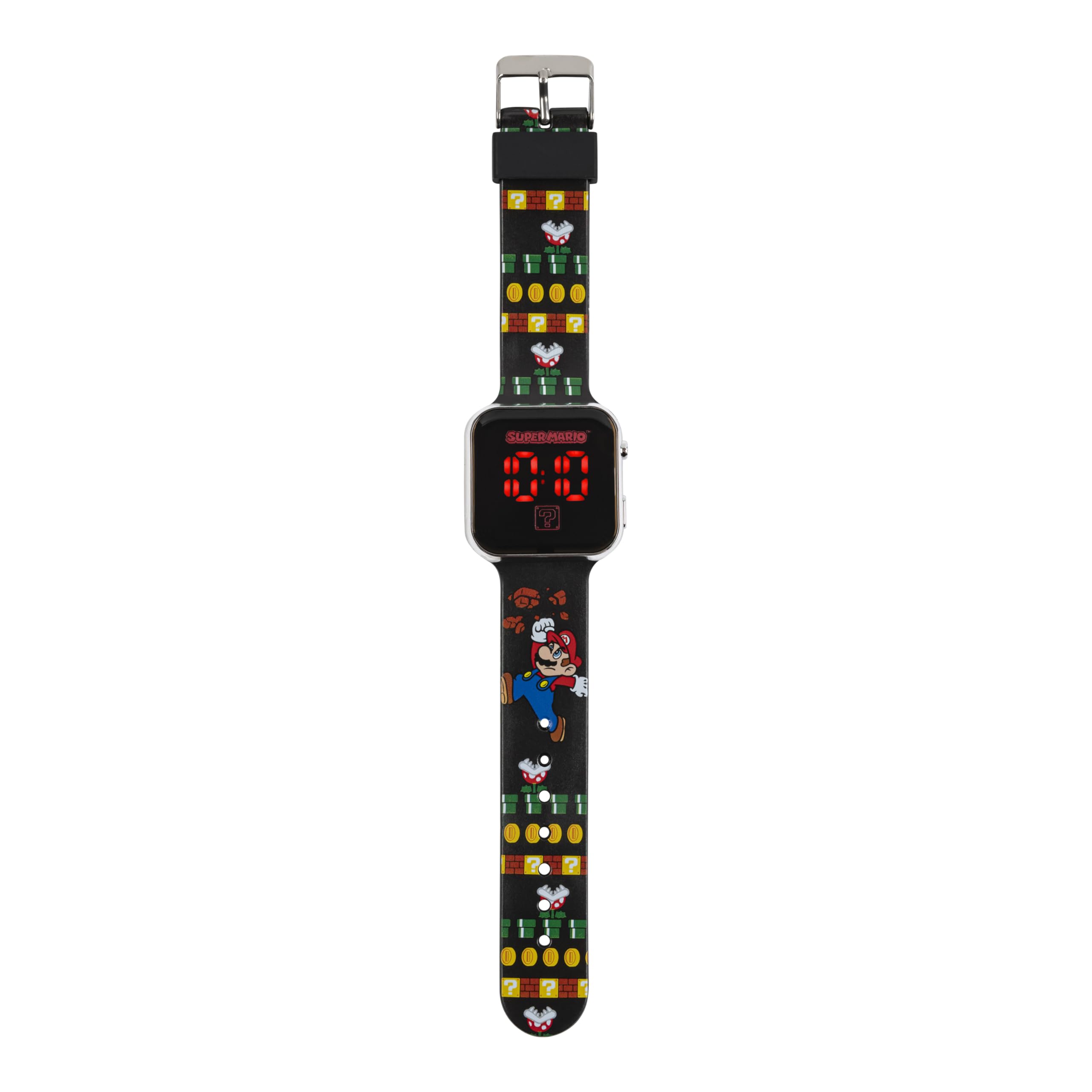 Snapklik.com : Accutime Nintendo Super Mario Kids LED Watch Silver ...