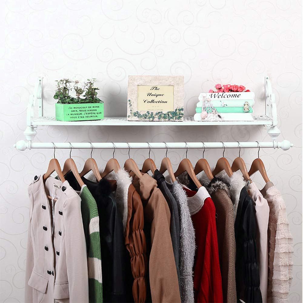 Buy YORKING Clothes Rail Wall Mounted Garment Hanging Rack&Shelf ...