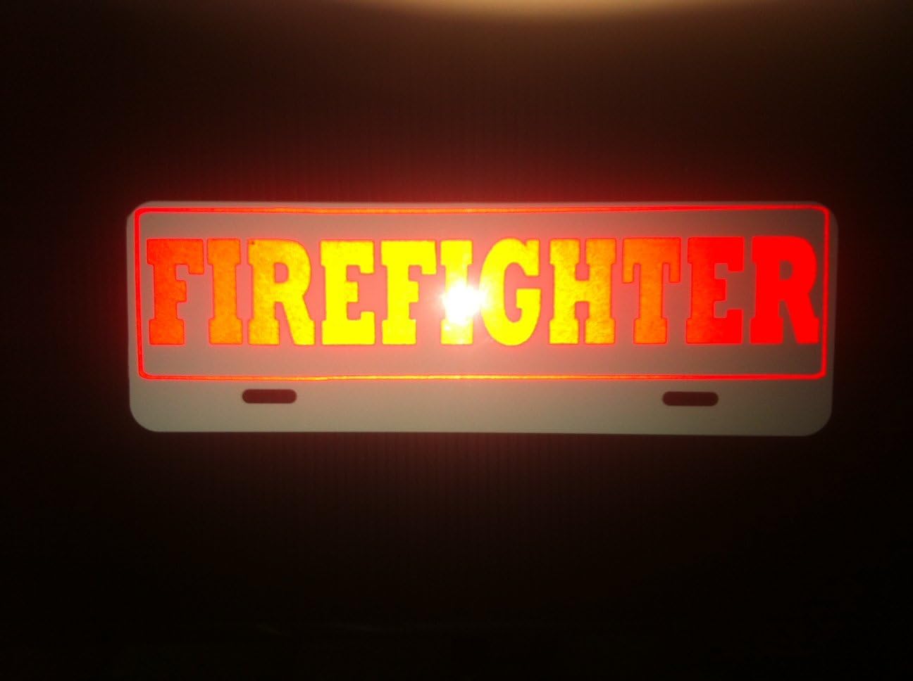 Amazon.com: Firefighter Reflective License Plate Topper : Automotive