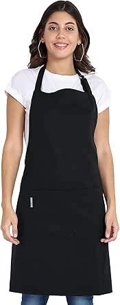 Amazon.com: Mellow Buff Chef Aprons, Recycled Cotton Kitchen Apron with ...