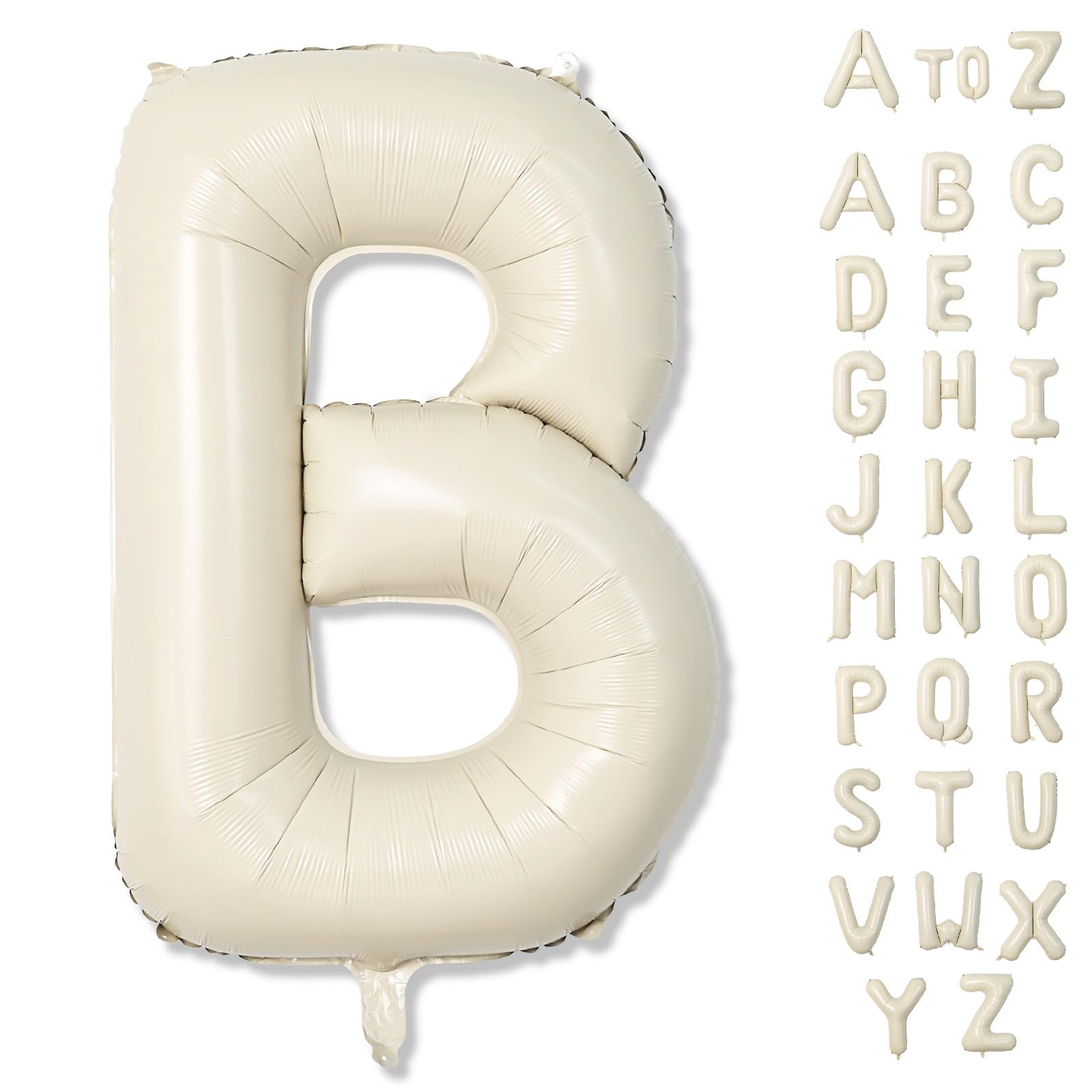 Amazon.com: 40 Inch Letter Balloons Cream, Big Alphabet B Foil Word ...