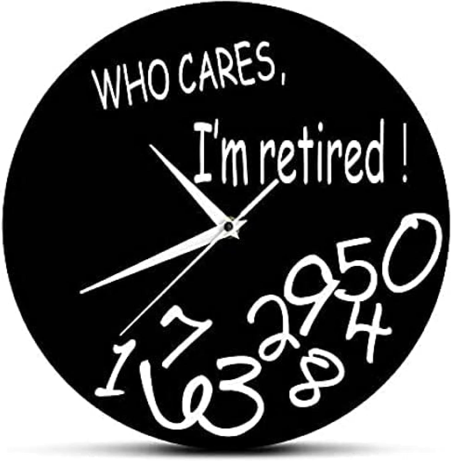 Amazon.com: Kitchen Clocks Wall Large Wall Clocks Who Cares I'm Retired ...