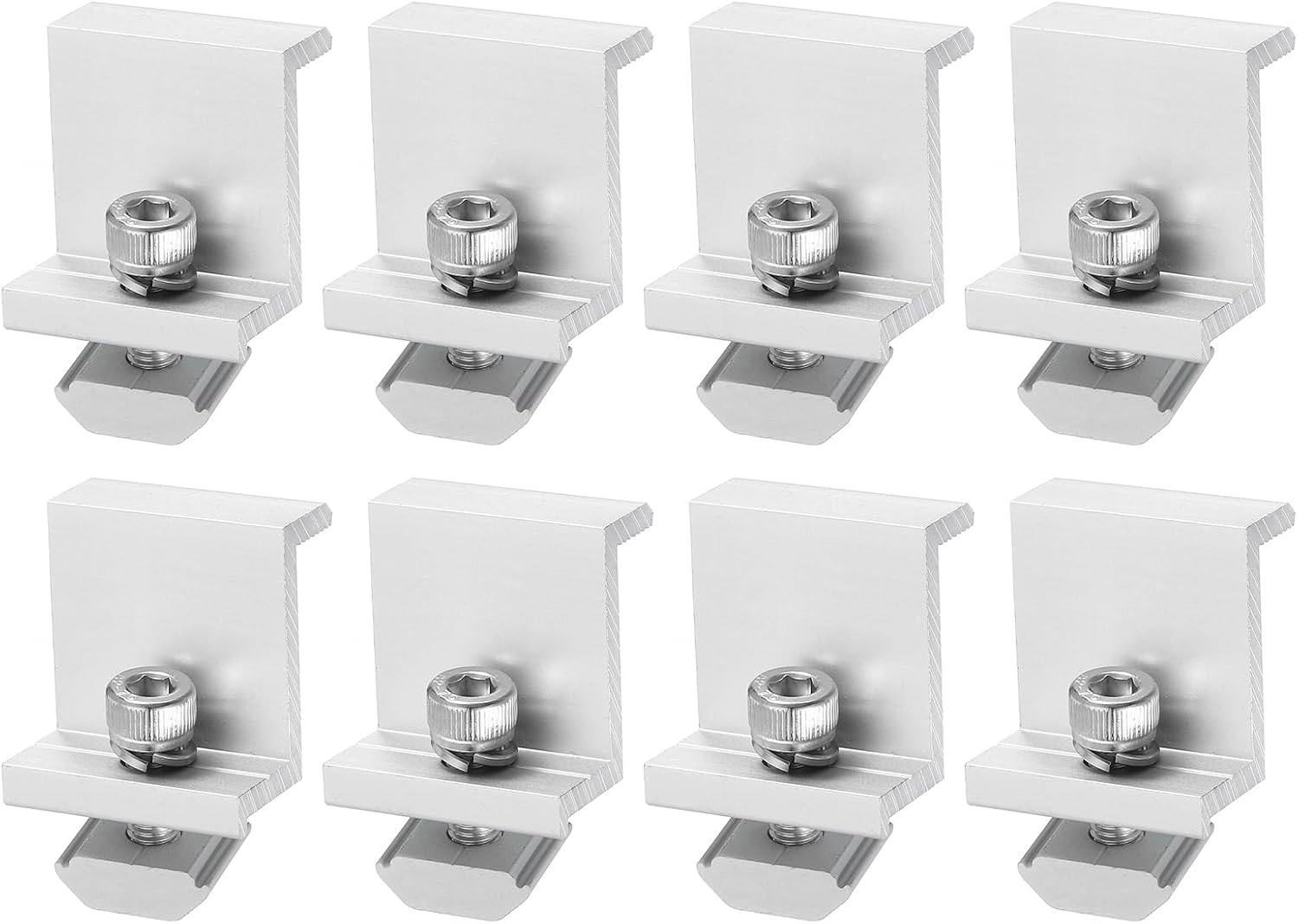 Amazon.com: uxcell 8Pcs Solar End Clamp, 40mm Aluminum Adjustable Solar ...