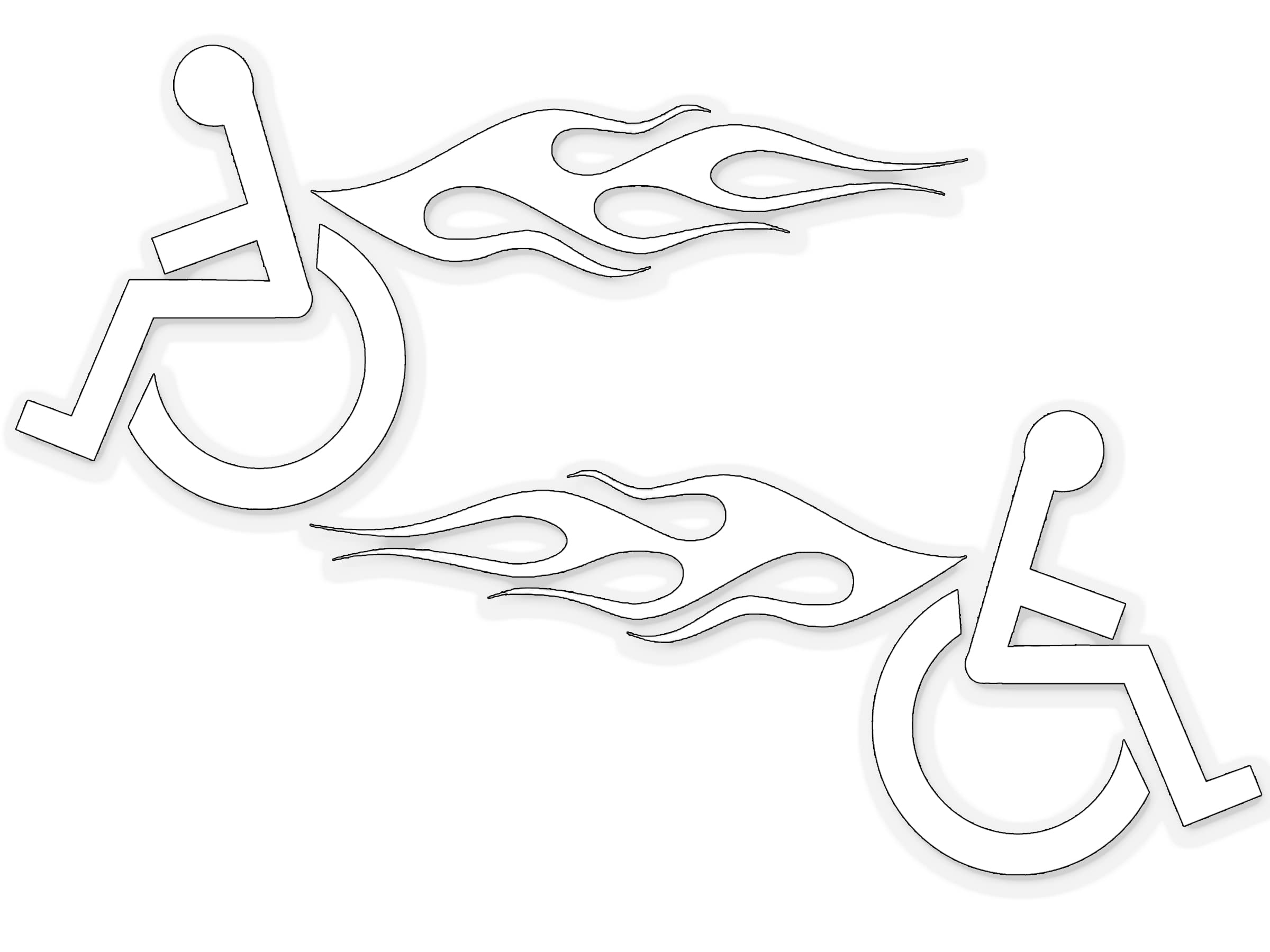 Amazon.com - Set of 2: White Vinyl Left and Right Facing Wheelchair ...