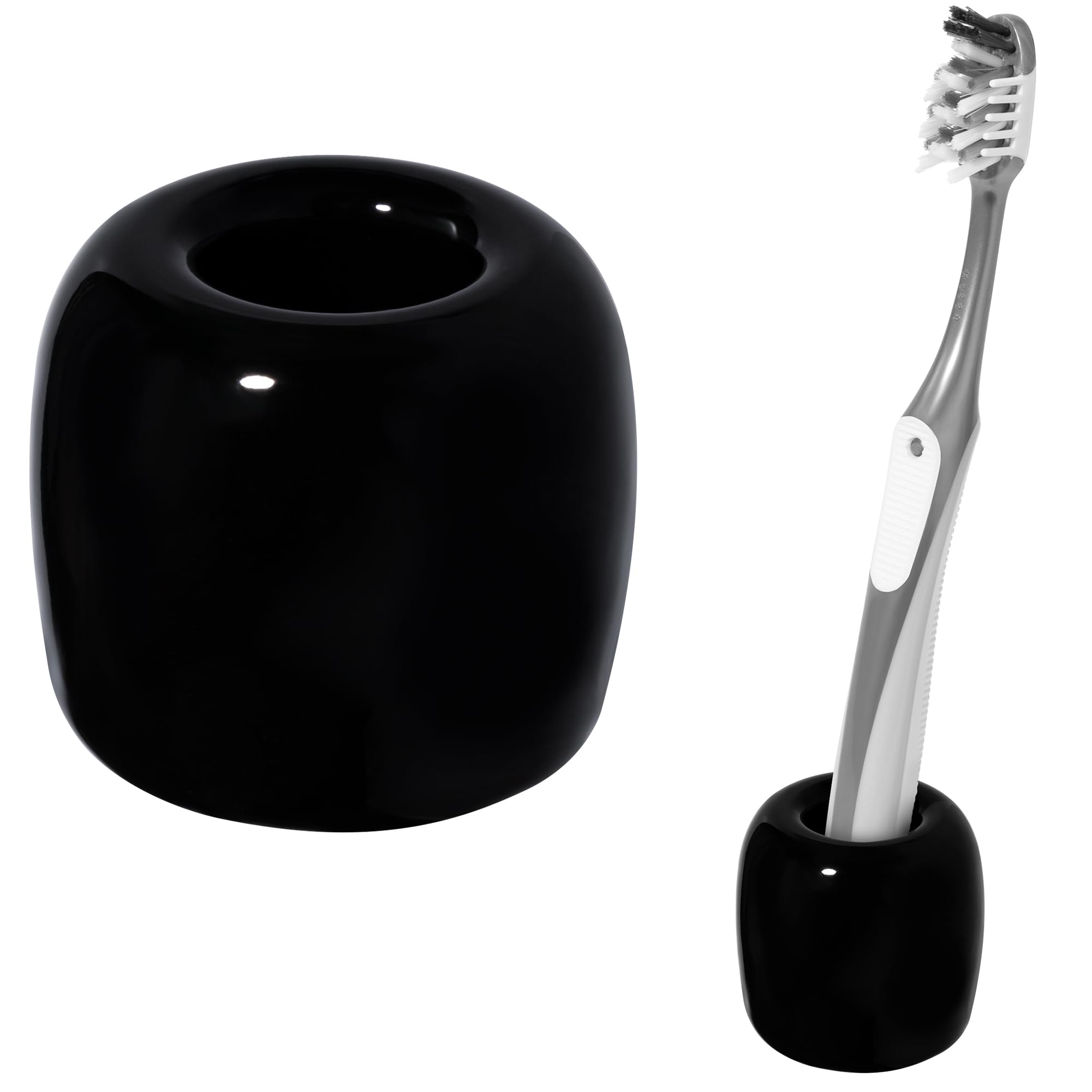 Amazon.com: Urbanstrive Ceramic Toothbrush Holders for Bathrooms, Sleek ...