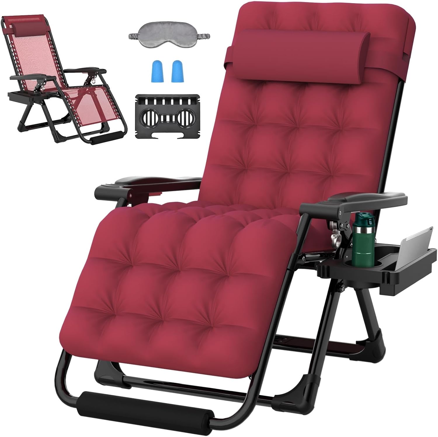 Amazon.com : ZENPETIO 29In XL Zero Gravity Chair w/Cushion, Zero ...