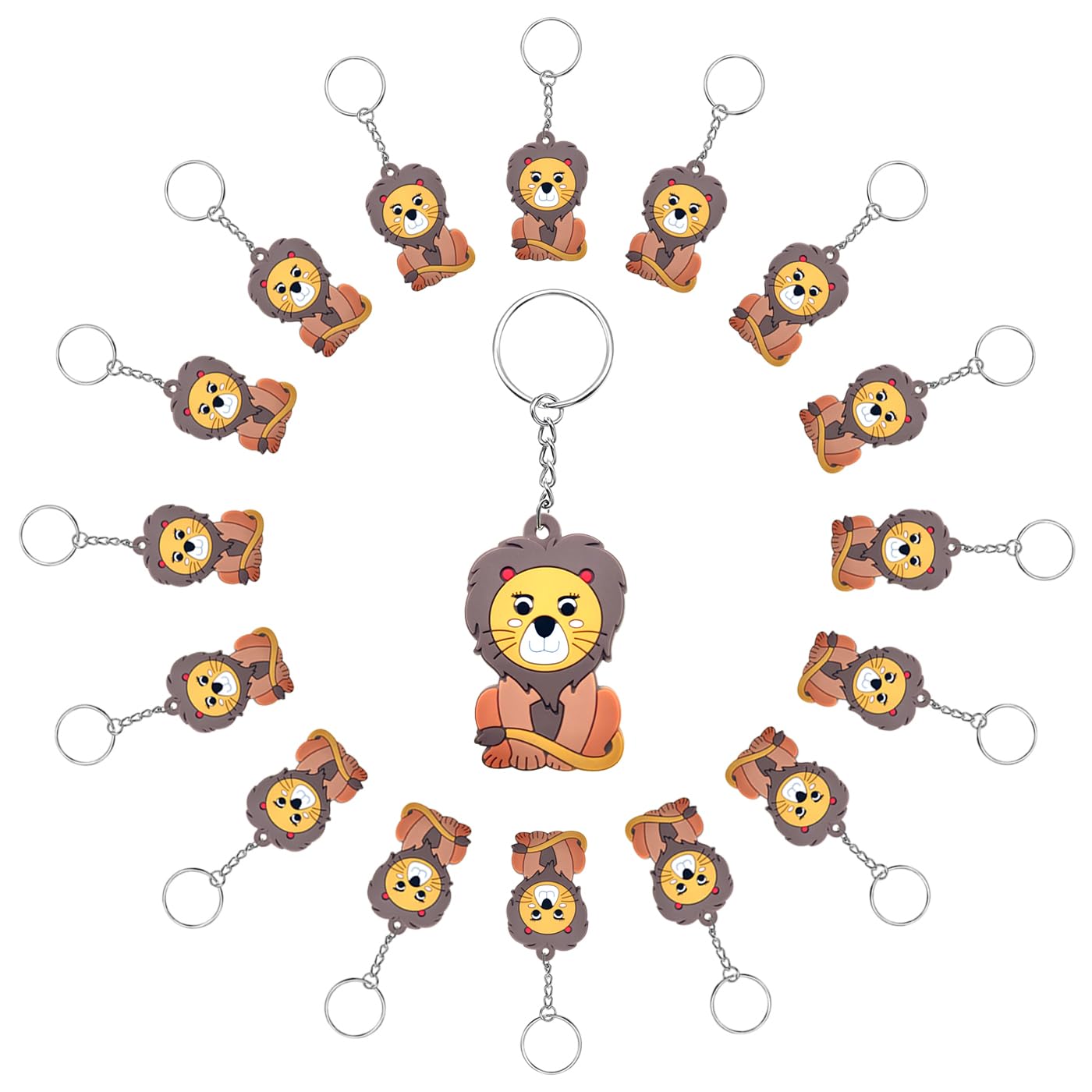 Luccyle 20 Pieces Lions Keyring Keychains For Kids,Mini Keychain ...