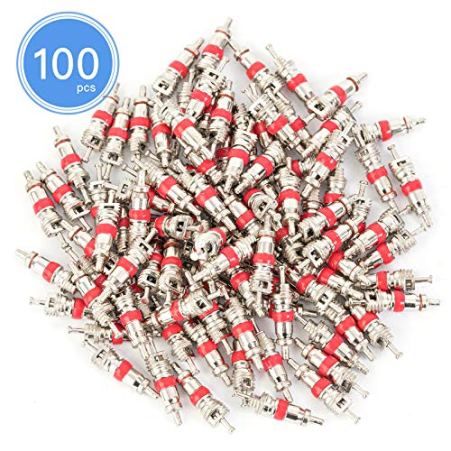 Aoerzn 100Pcs Premium Tyre Tire Valve Cores, Valve Stem Core Part ...