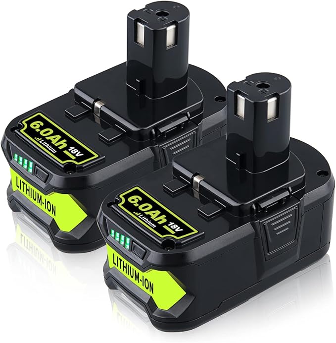 Amazon.com : 2Pack Lumsing 6.0Ah P108 Battery Replacement for Ryobi 18V ...