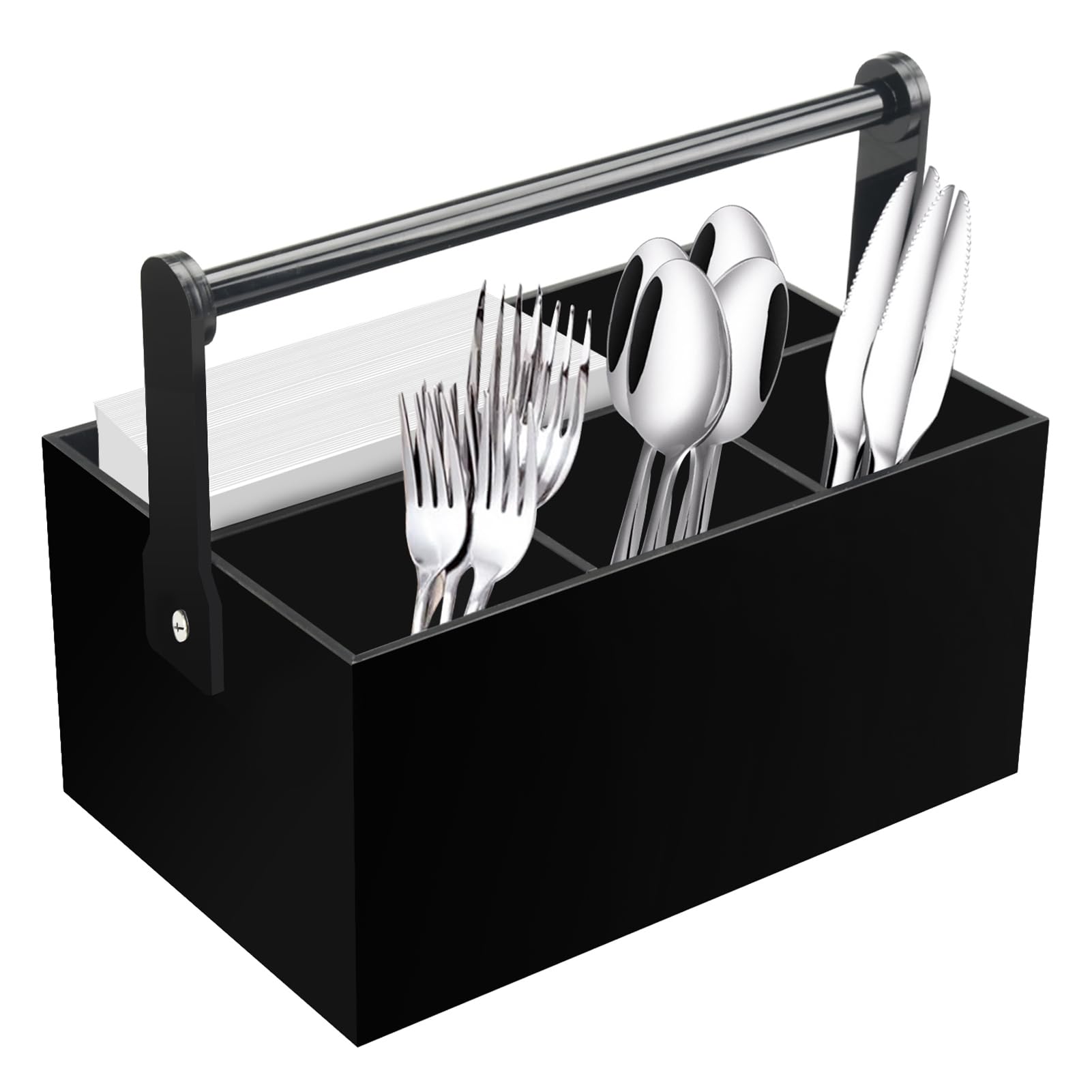 Amazon.com - Tasybox Silverware Caddy with Handle, Flatware Organizer ...