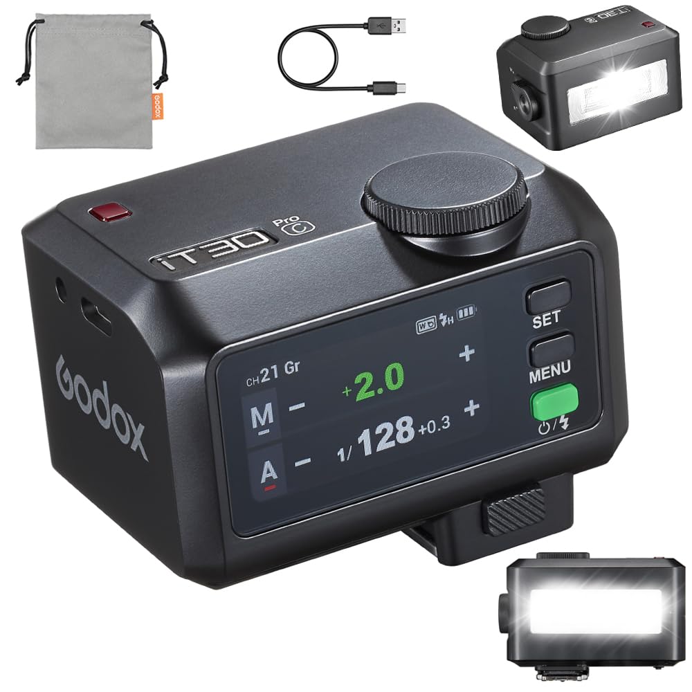 Mini Speedlight Godox IT30Pro C TTL Flash For Canon - With 2.8 ...