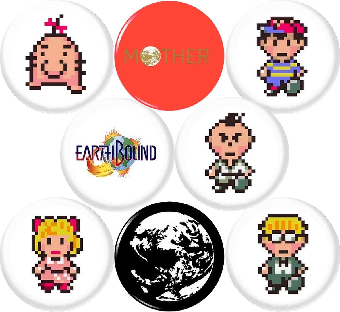 Amazon.com: Earthbound x 8 New 1" inch (25 mm) pins Buttons Badges SNES ...