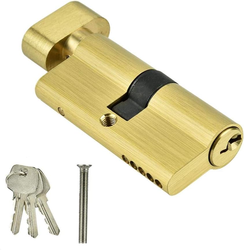 Andersen Storm Door Key Cylinder Lock in Brass Finish (Kwikset Brand ...