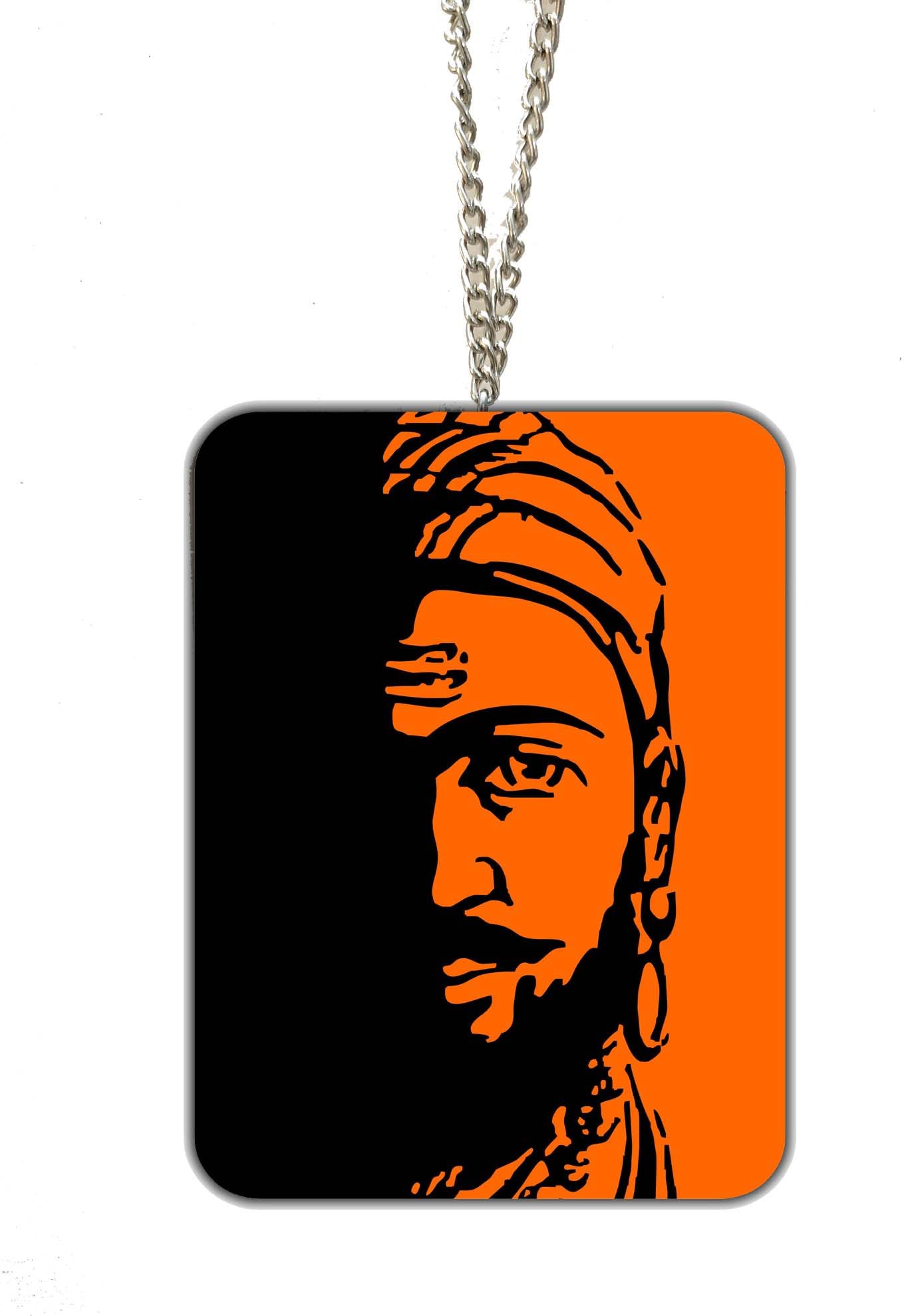 DDL Chhatrapati Shivaji Maharaj Both Acrylic with Chain Hanging Support ...