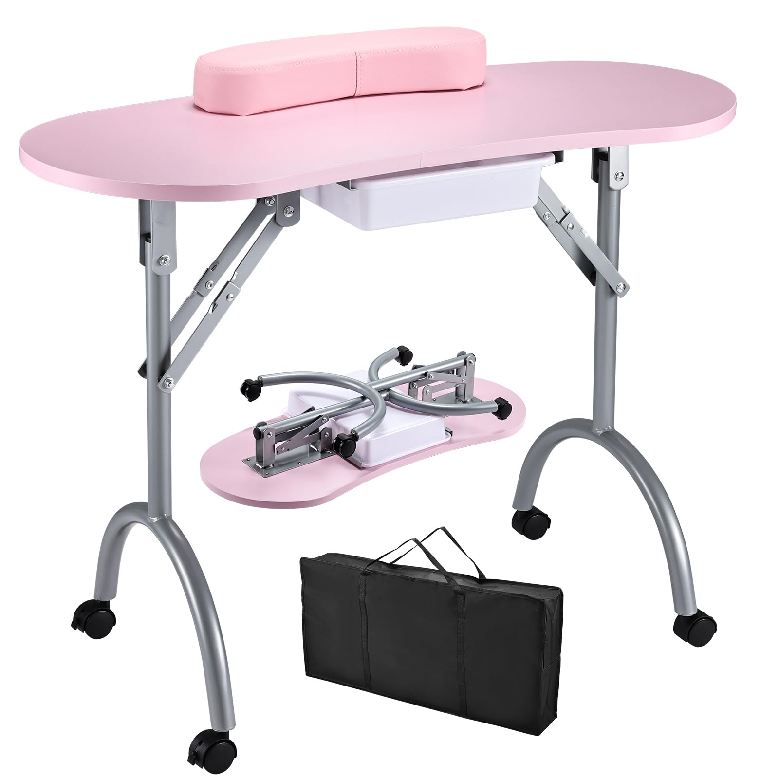 Amazon.com: Faquenc Portable Nail Table Manicure Desk Foldable Nails ...