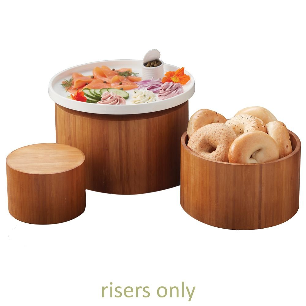 Amazon.com: American Metalcraft RBRS3 11, 9 and 6" Round Bamboo Riser ...