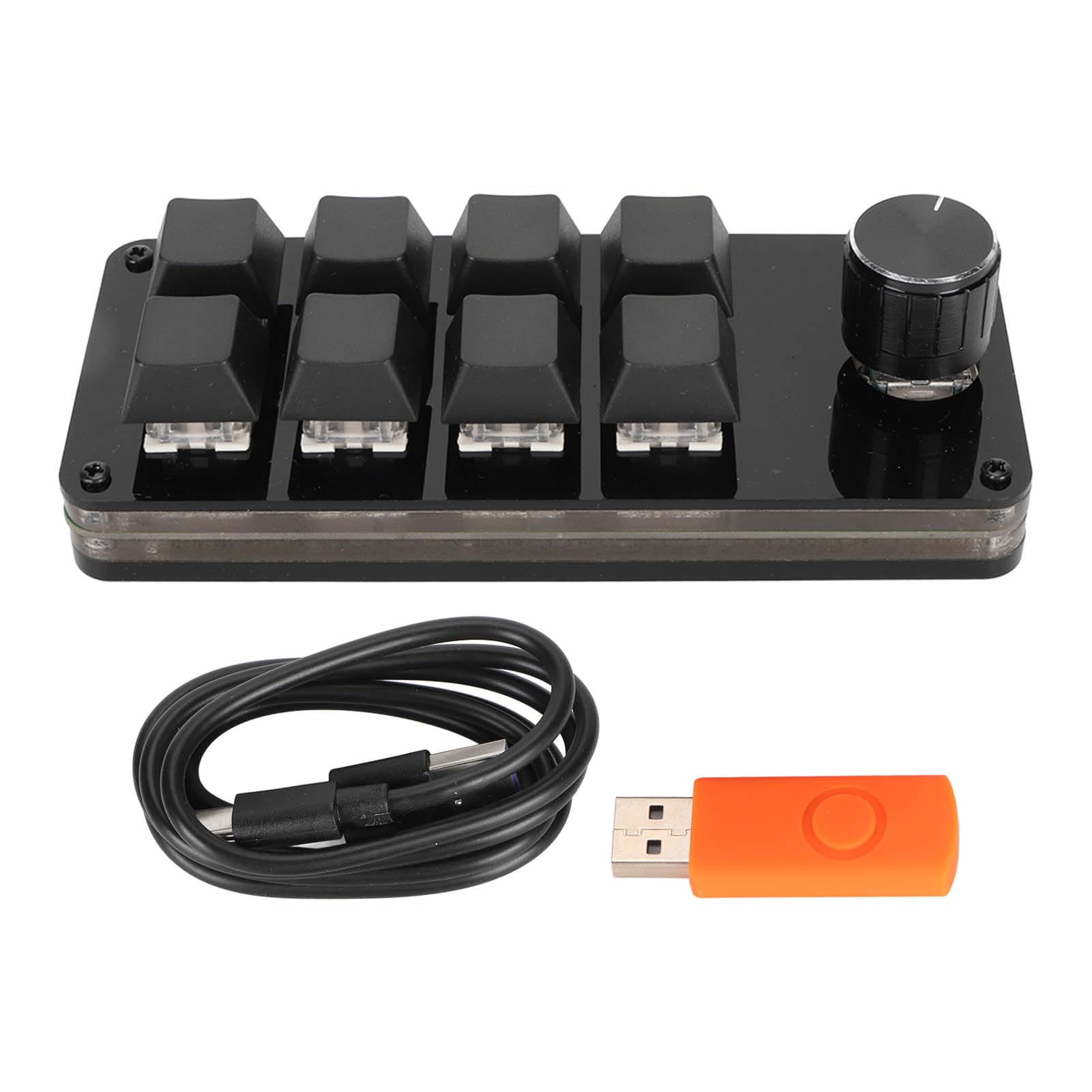 Septpenta Macro Mechanical Keyboard, 8 Keys Mini OSU Keyboard with Knob ...