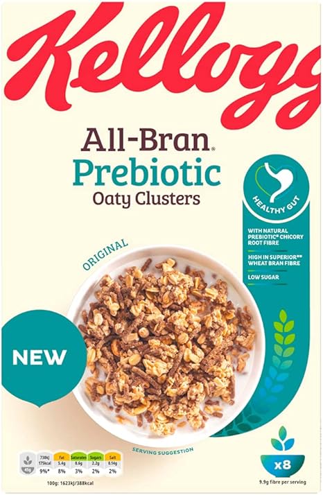 All Bran Kellogg's All Bran Prebiotic Oaty Clusters Original, 380 g ...