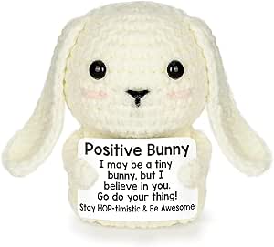 Funny Positive rabbit, positive crochet animals, Emotional Support ...