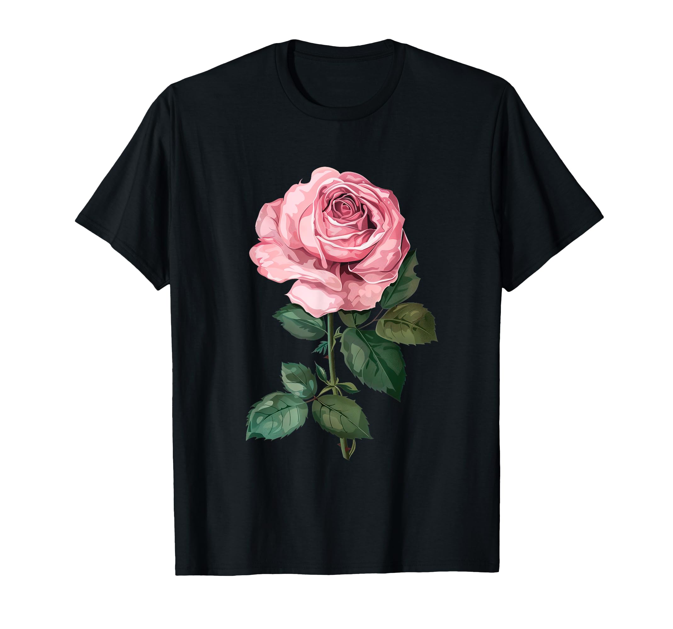 Amazon.com: 199 Flowers Rose Graphic T-Shirt, Small, Black : Clothing ...