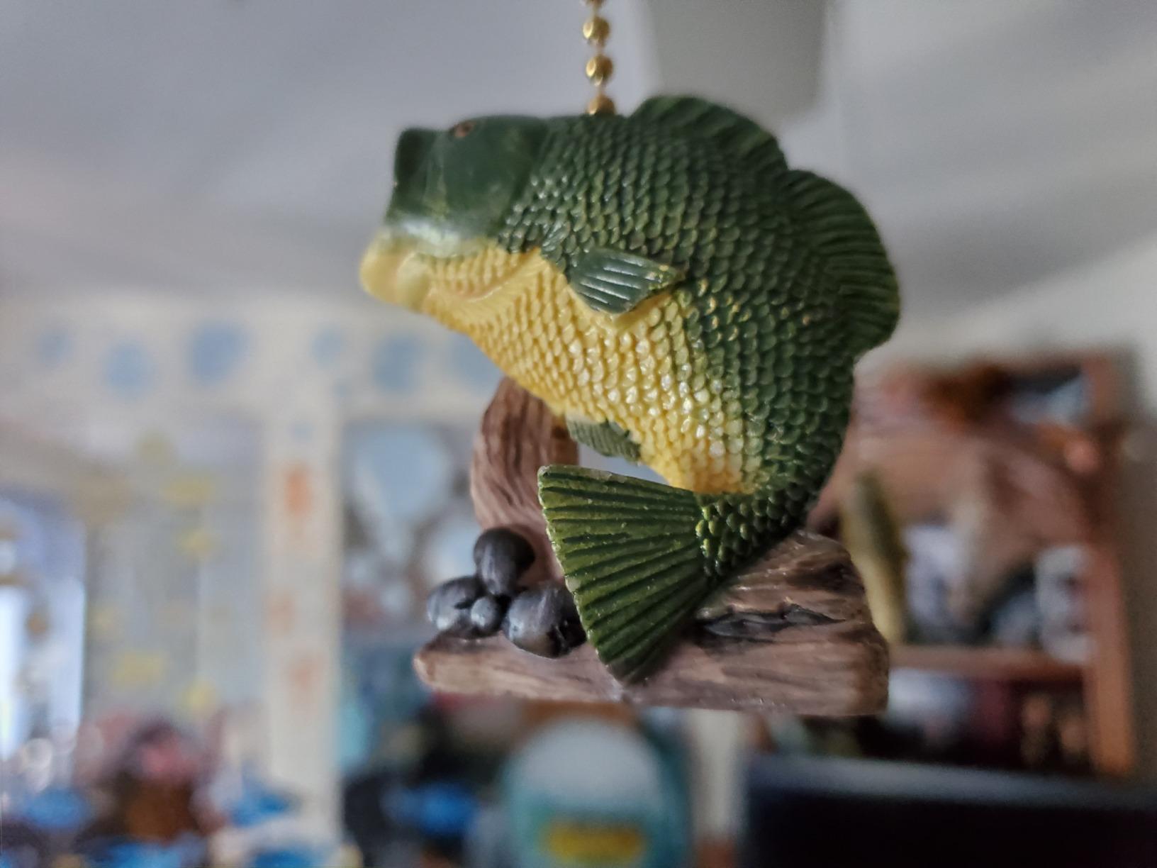 Fisherman's large mouth Bass Fish Ceiling Fan Pull chain ornament ...