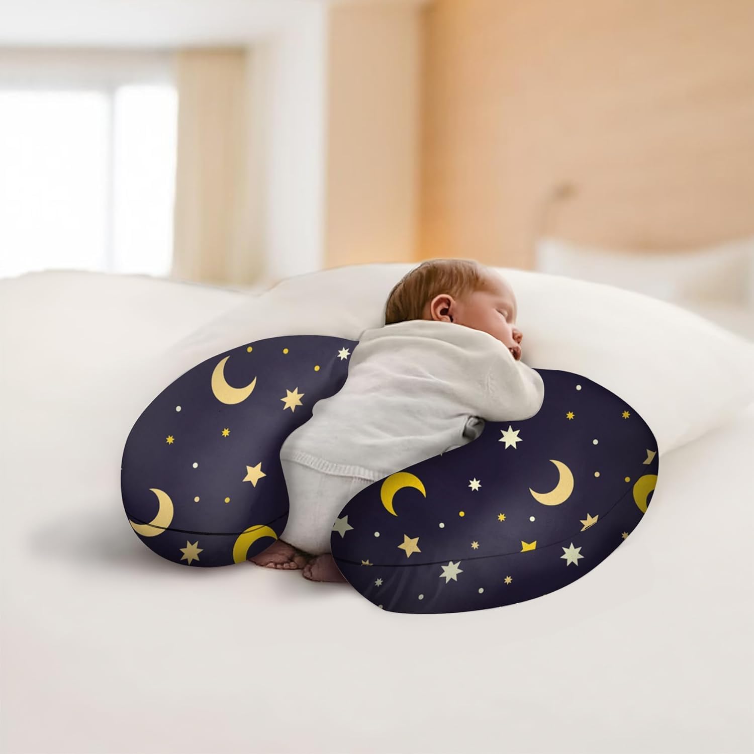 Buy TILLYOU Breast Feeding Baby Pillow with Detachable Velvet Cover ...