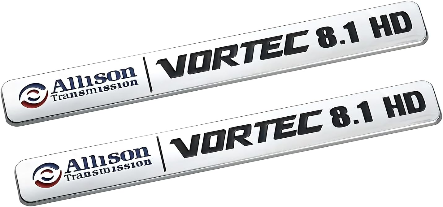 Amazon.com: 2Pcs Allison Transmission 8.1 Hd 8.1L Vortec Emblems ...