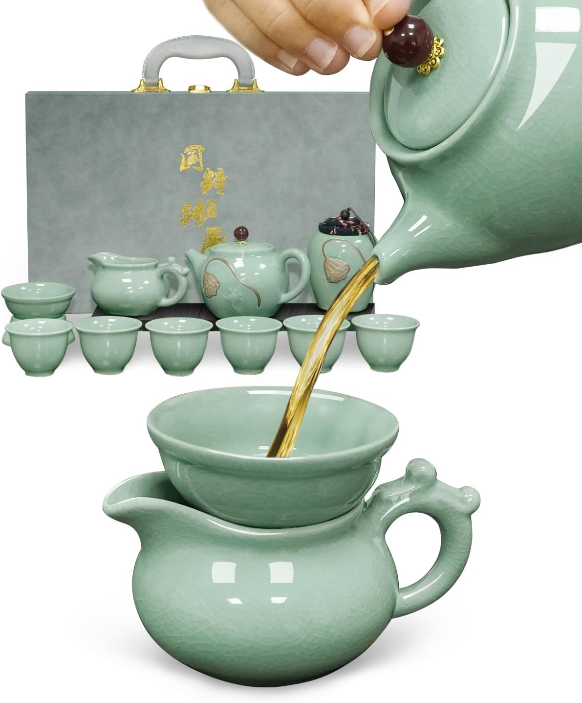 Amazon.com | TILIBEIKA Traditional Chinese Tea Sets for Adults, Gongfu ...
