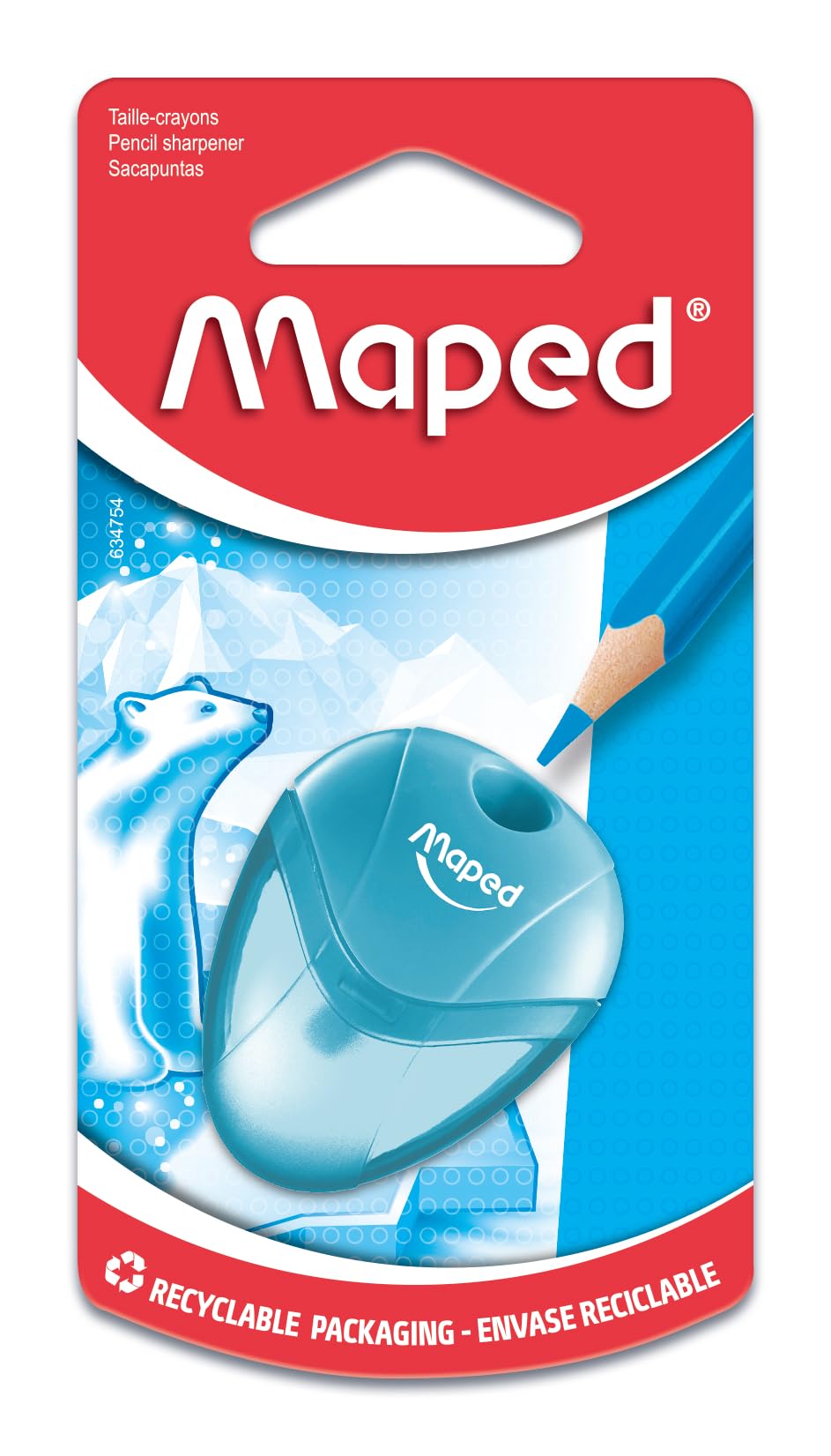 Pencil Sharpener Kids Maped Globe 1-hole Metal Canister Pencil ...