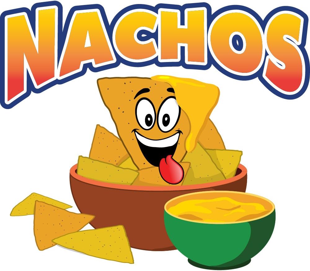 Amazon.com : Nachos 8" Concession Decal Sign cart Trailer Stand Sticker ...
