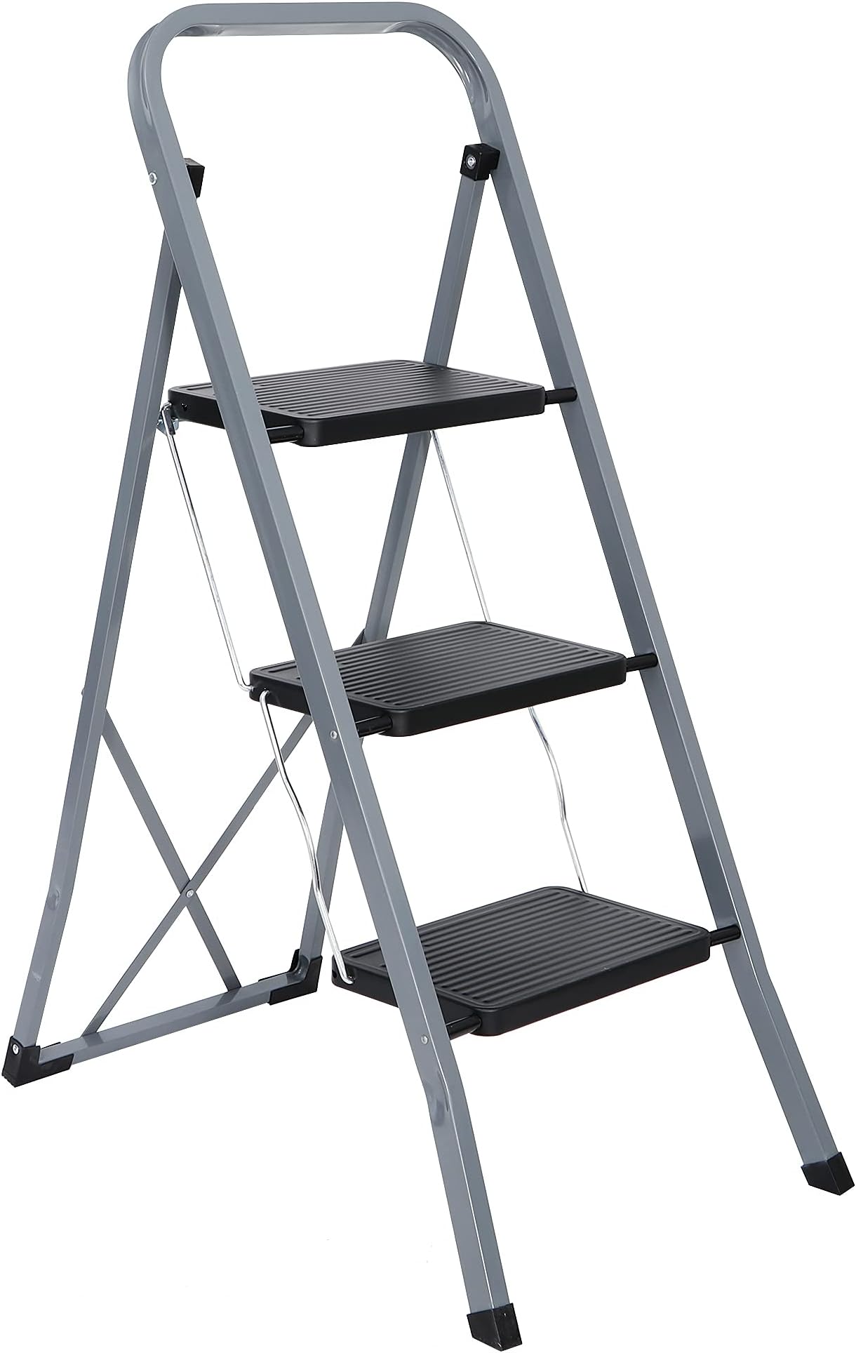 Amazon.com: Folding 2/3/4 Step Ladder,Step Ladder Stool with Convenient ...