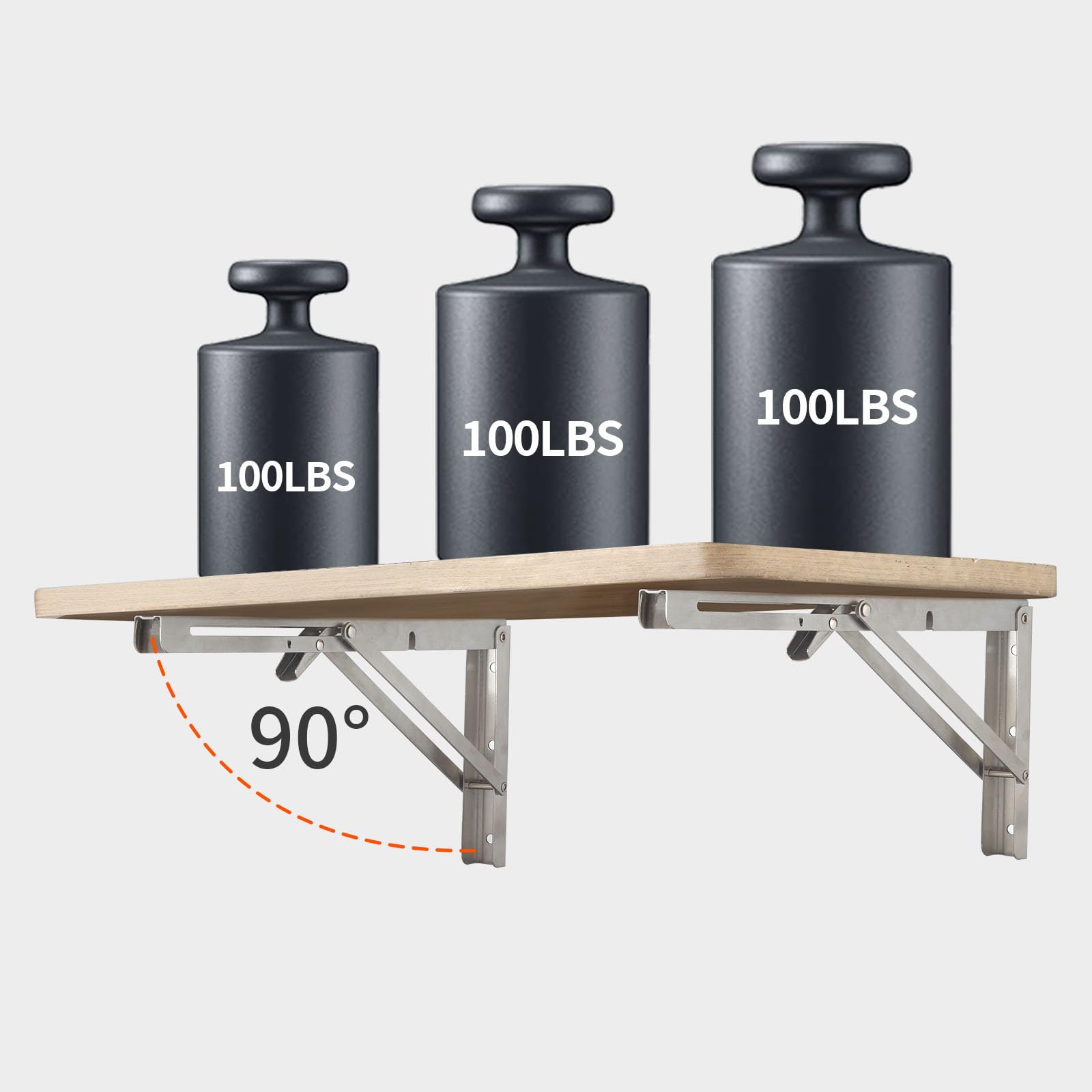 Snapklik.com : LONTAN Folding Shelf Brackets - Heavy Duty Shelf ...