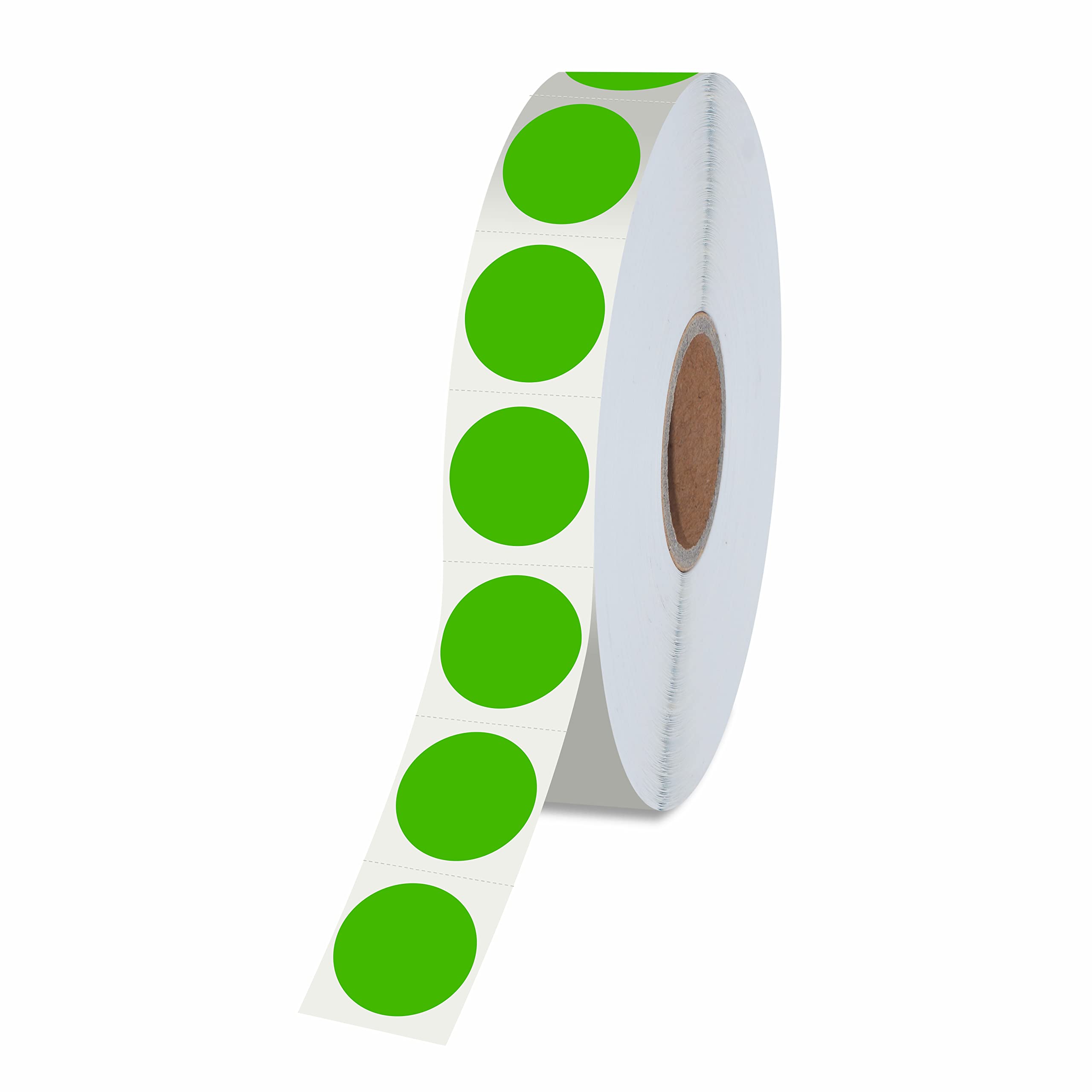 Amazon.com : 1500 PCS Round Green Color Code Dot Stickers, Permanent ...