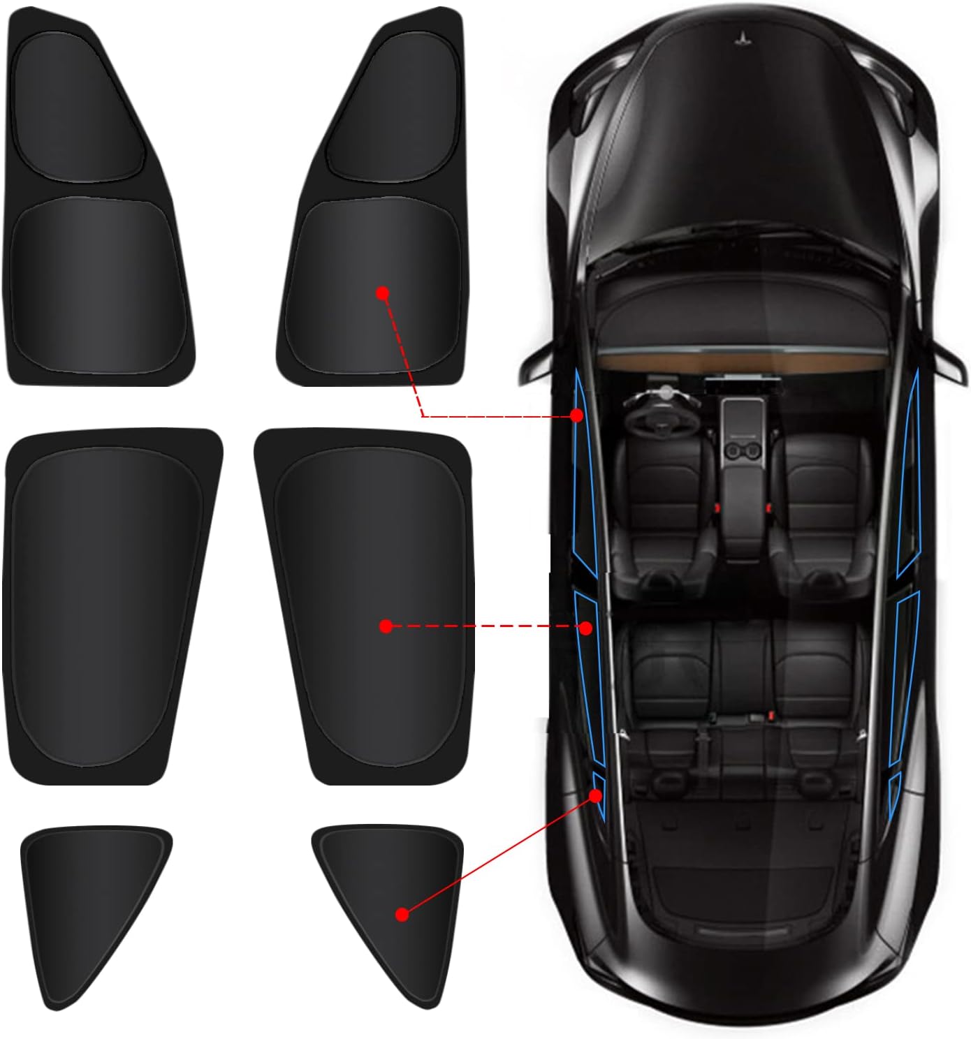 Amazon.com: Kasato 2020-2023 Tesla Model Y Rear & Side Window ...