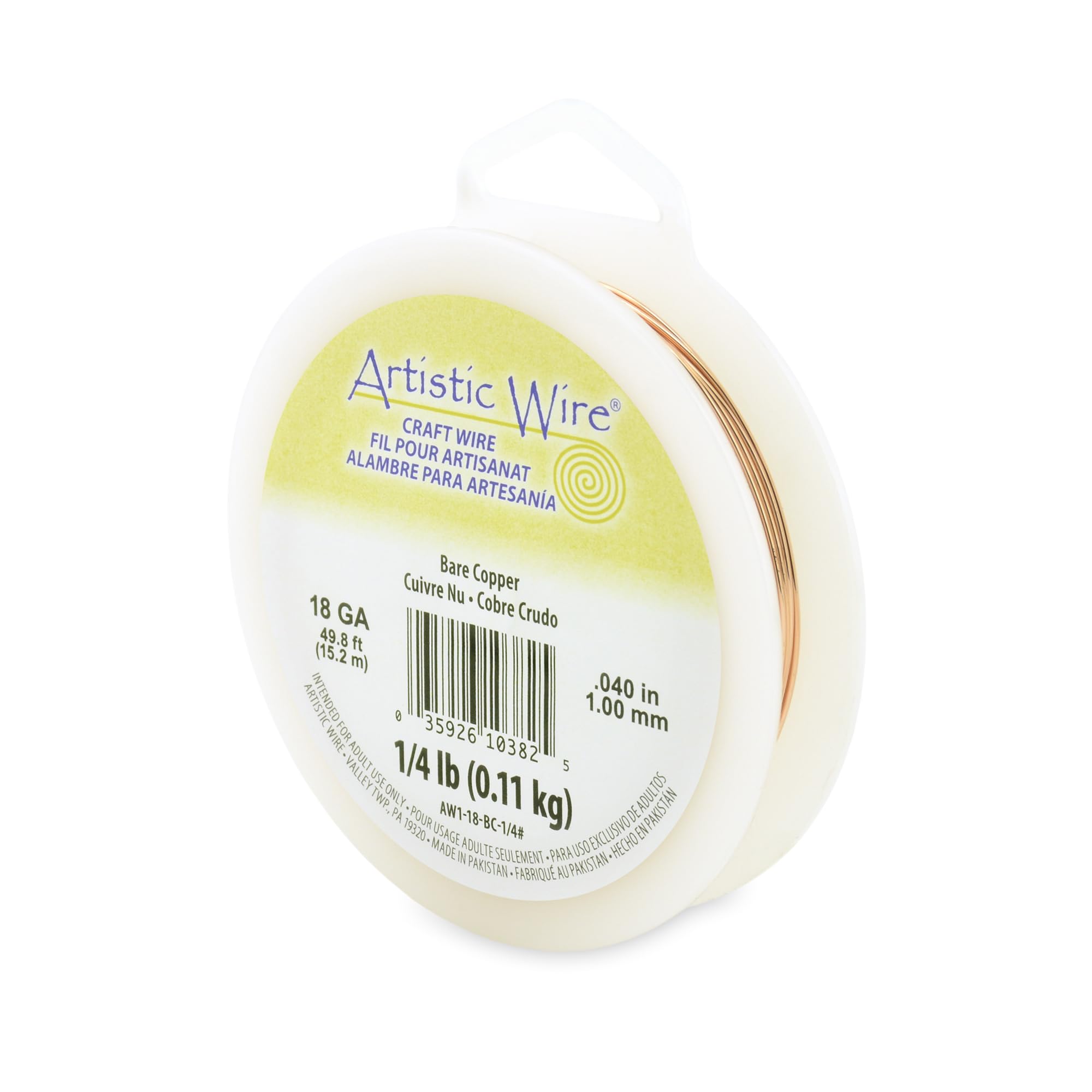 Snapklik.com : 18 Gauge Uncoated Bare Copper Craft Wire, 52 Ft